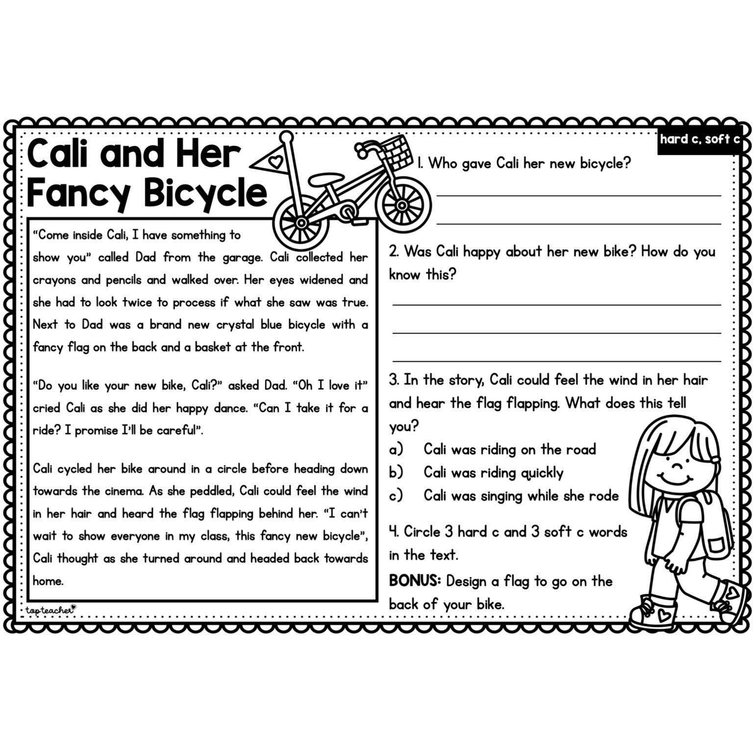 Reading & Comprehension Passage: hard & soft c - Top Teacher Reading & Comprehension Passage: hard & soft c - Top Teacher