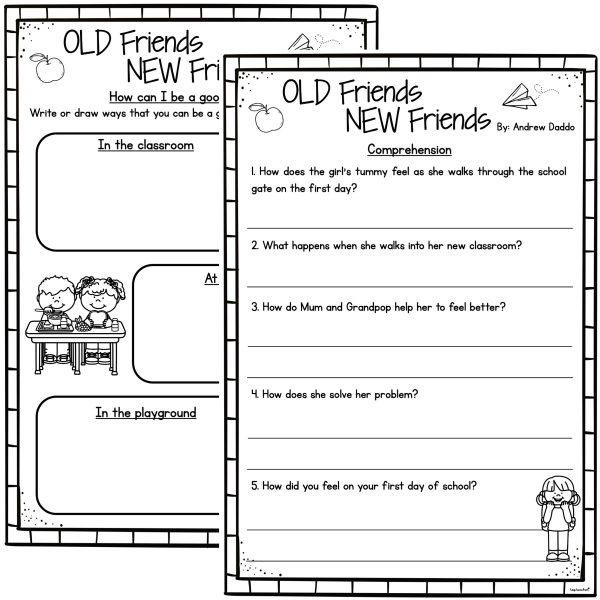 Old Friends New Friends Worksheet Package Top Teacher