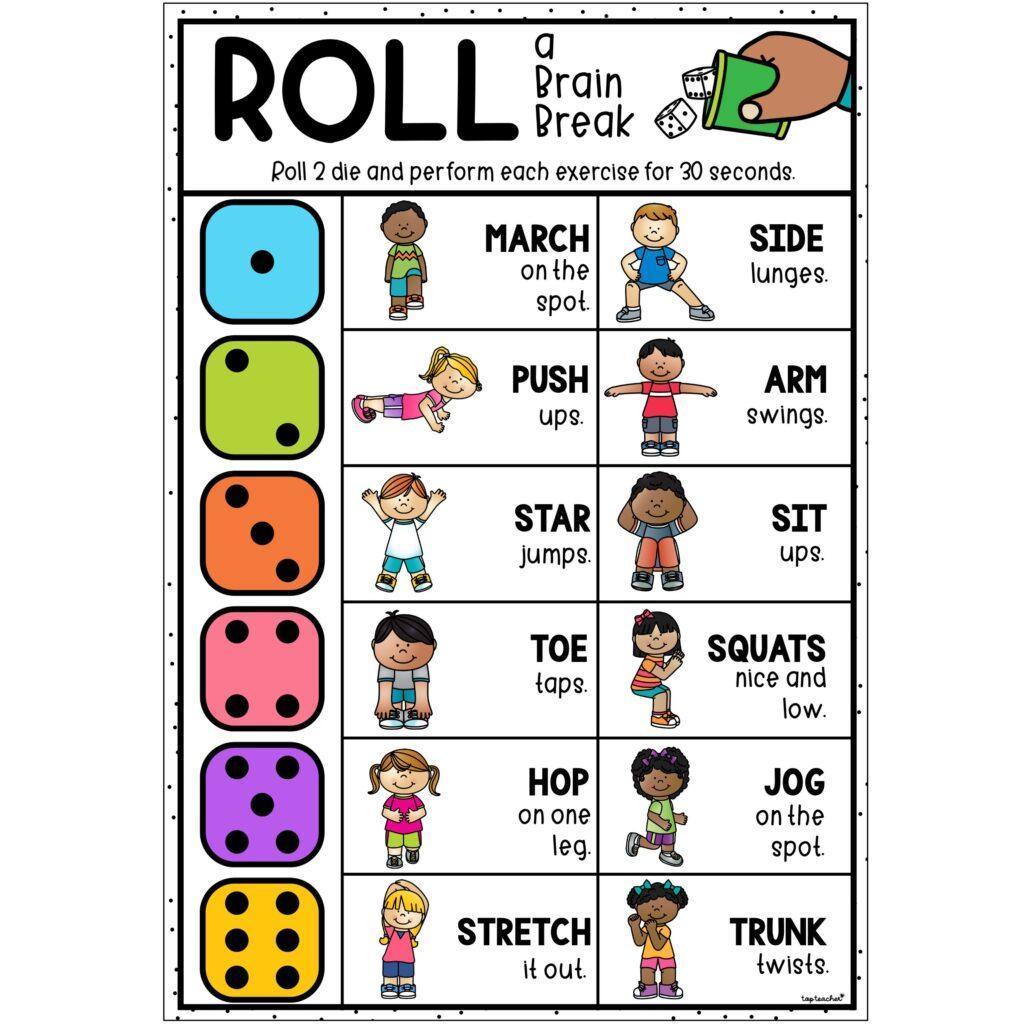 Roll a Brain Break - Top Teacher Roll a Brain Break - Top Teacher