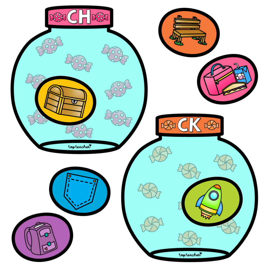 Digraphs Task Cards Candy Jars Top Teacher