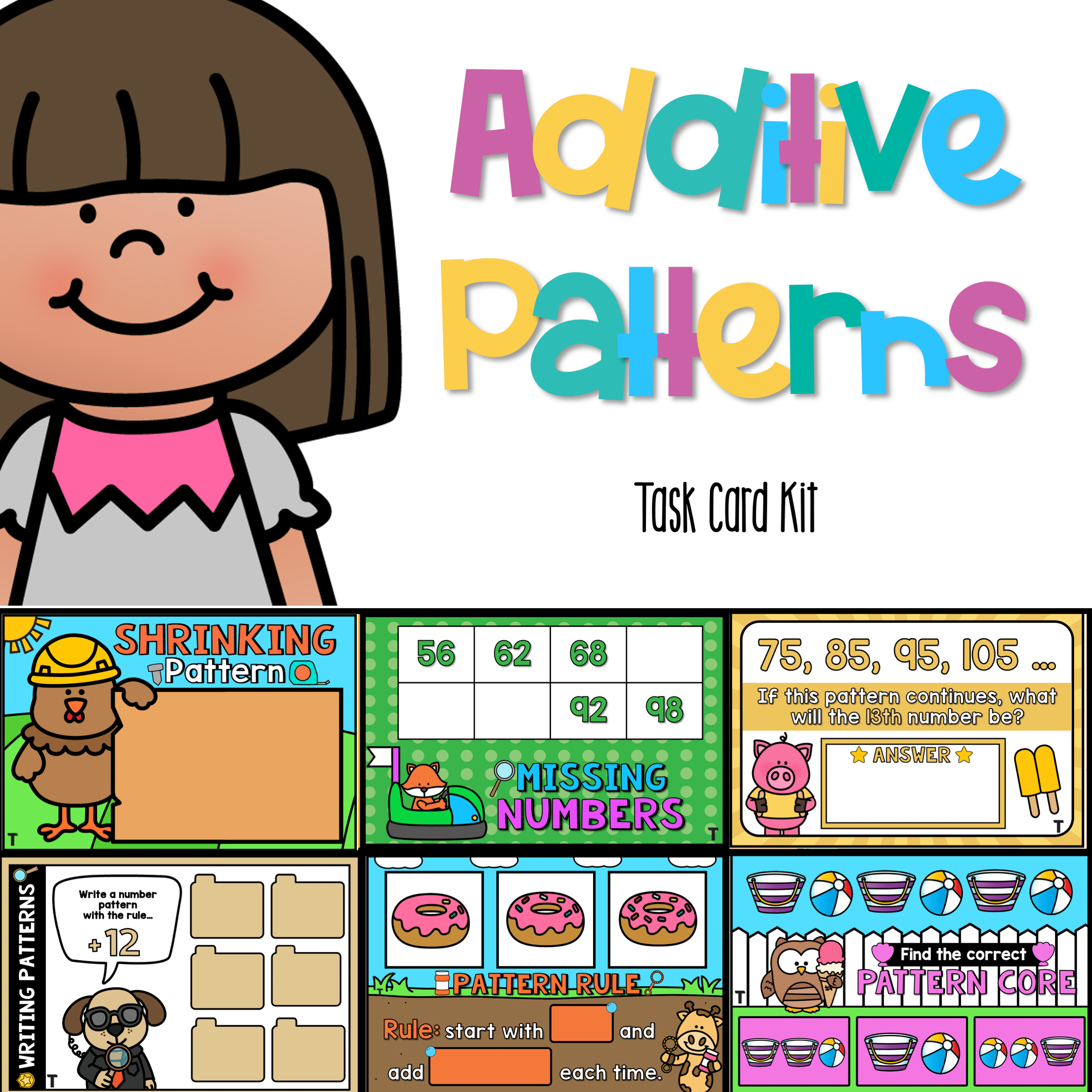 Additive Patterns Task Card Package Top Teacher