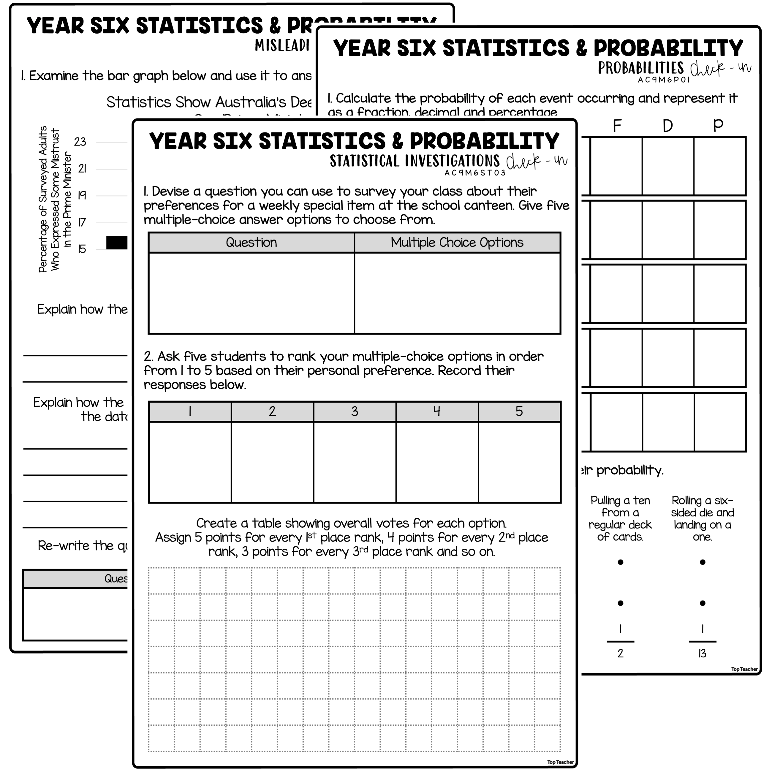 Statistics & Probability Strand Assessments: Year 6 Semester 1 - Top ... Statistics & Probability Strand Assessments: Year 6 Semester 1 - Top ...
